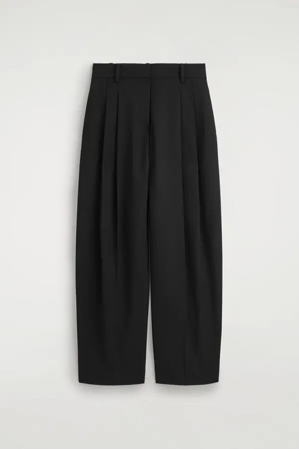 Cos Pleated Wool-blend Straight-leg Pants