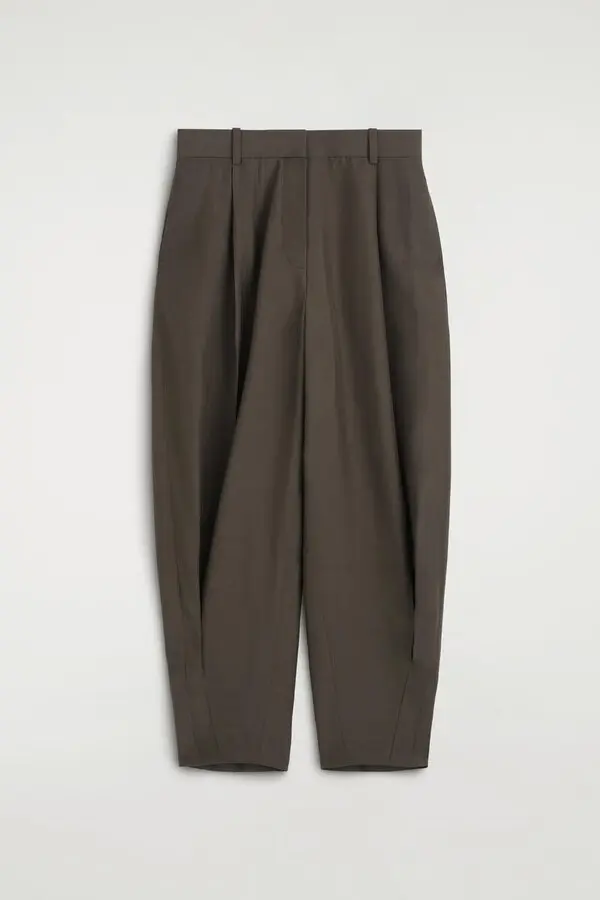 Cos Pleated Balloon-leg Pants - Brown