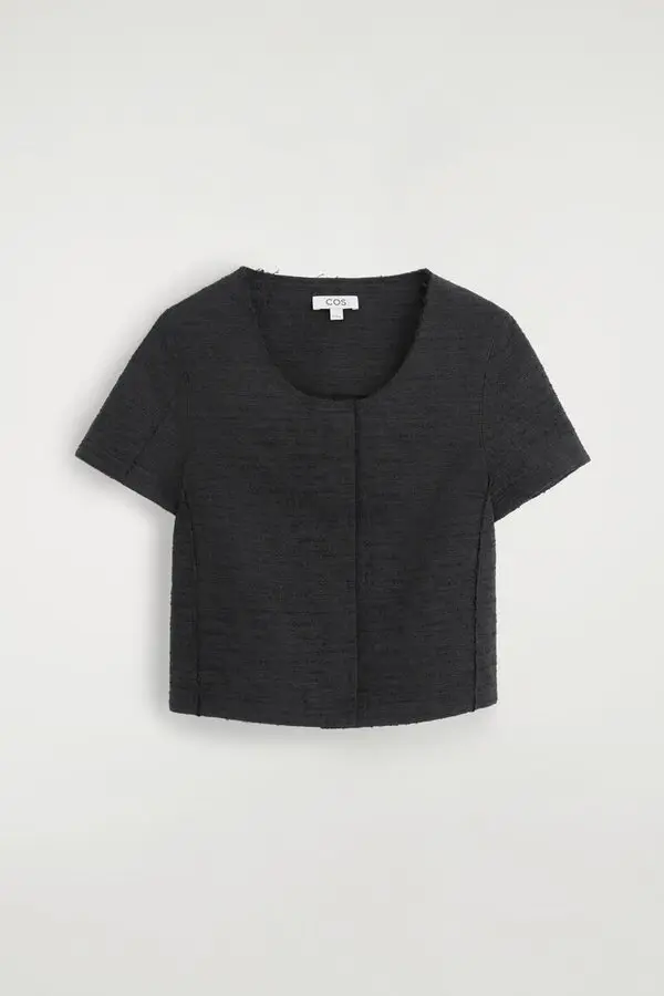 Cos Textured Short-sleeved Top