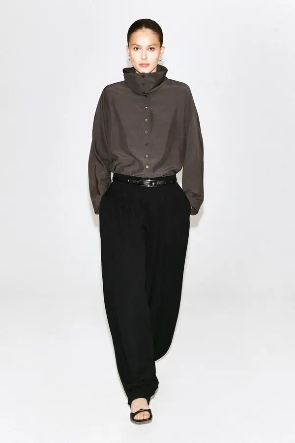 Cos Fluid Mock-neck Blouse