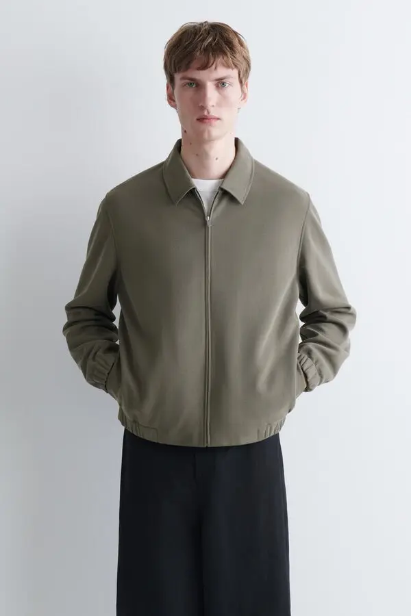 Cos Bonded-twill Harrington Jacket