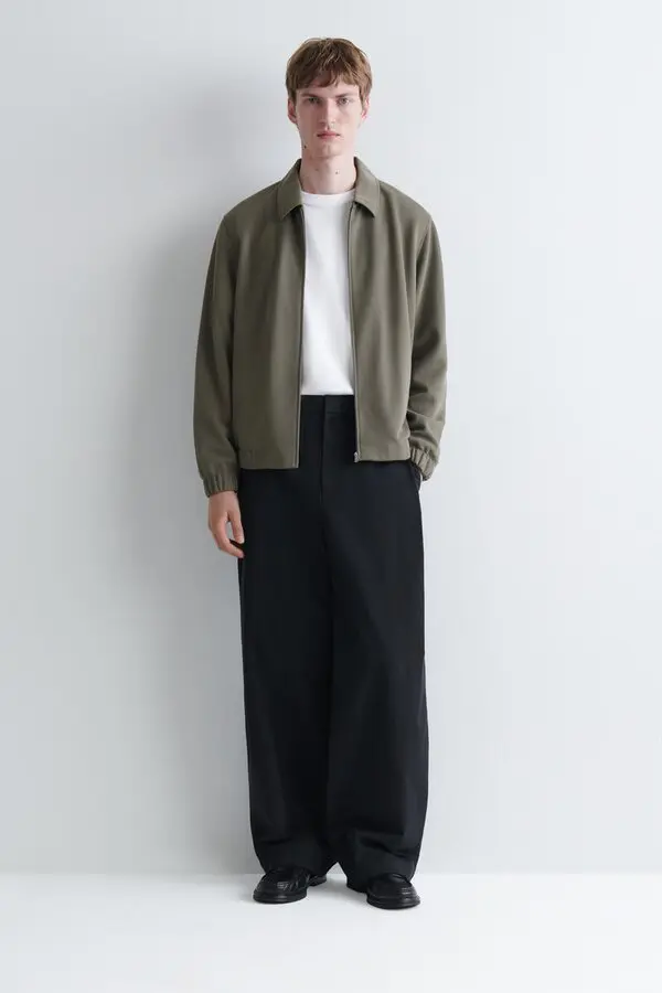 Cos Bonded-twill Harrington Jacket