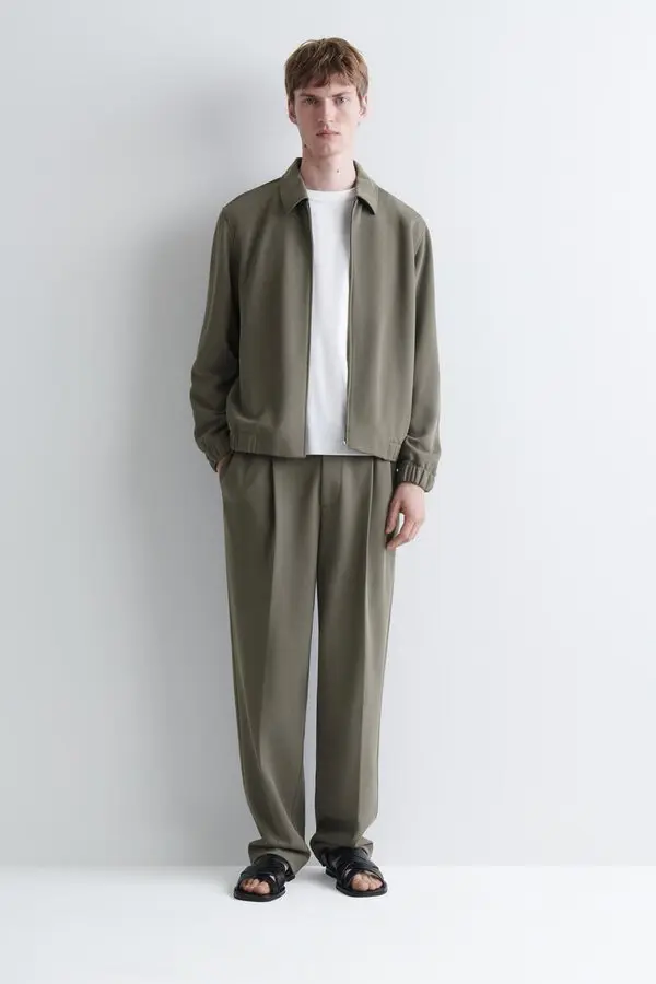 Cos Bonded-twill Harrington Jacket