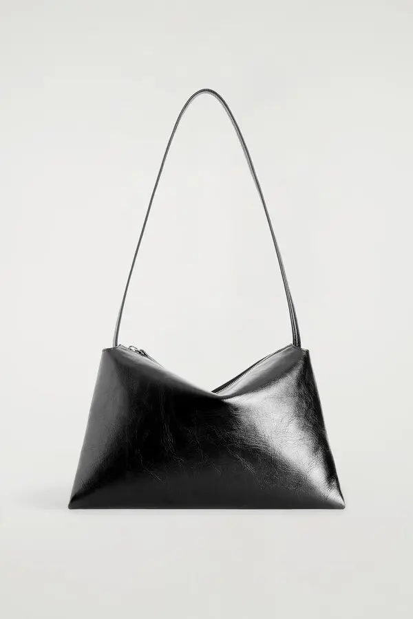 Cos Pavilion Shoulder Bag Leather - Black
