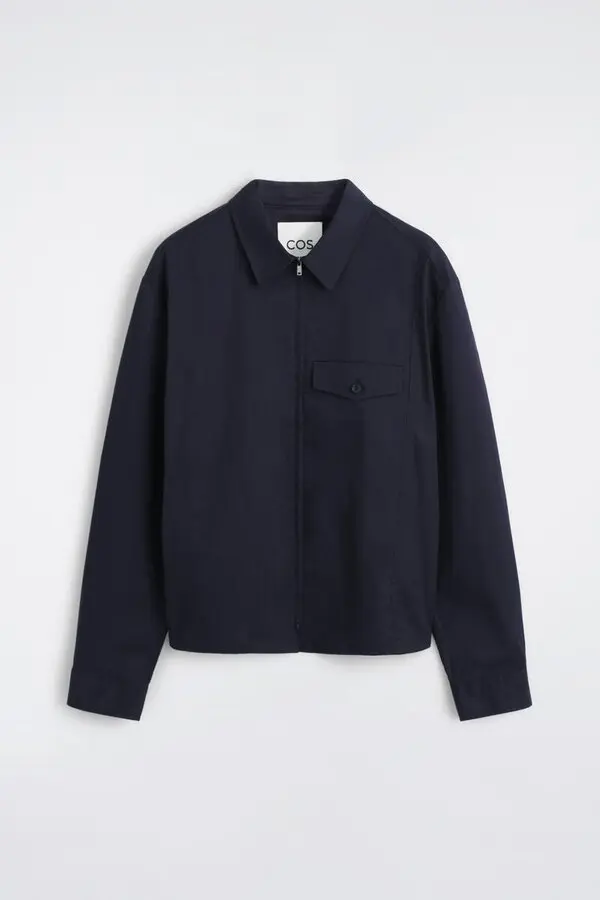 Cos Zip-up Cotton Overshirt