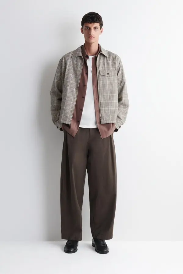 Cos Zip-up Cotton-blend Overshirt