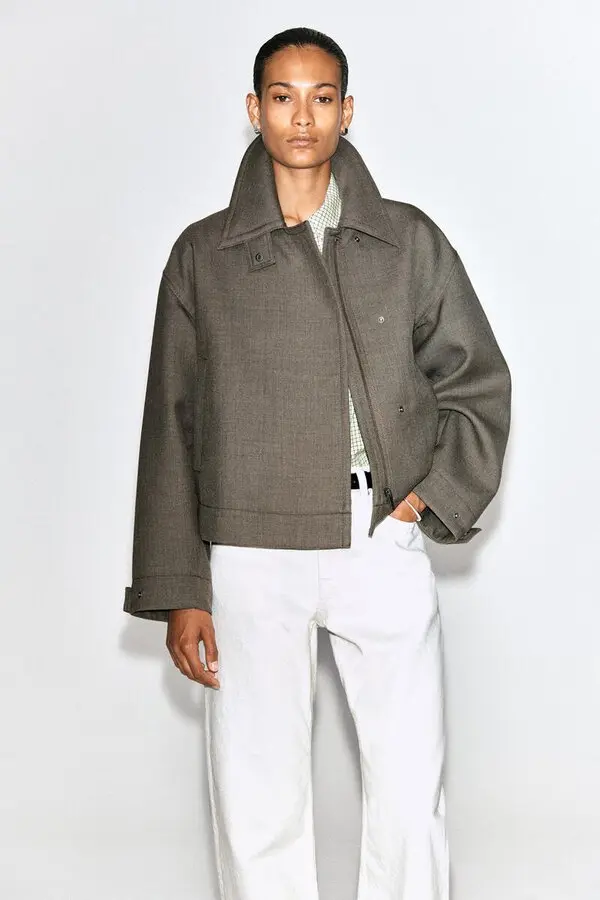 Cos Rounded Wool-blend Trench Jacket