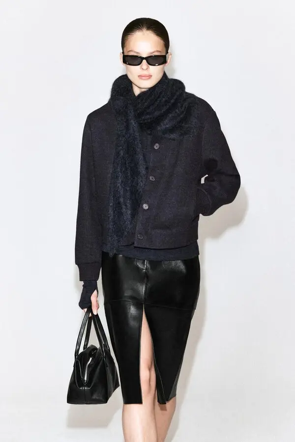 Cos Boiled Wool-blend Bomber Jacket