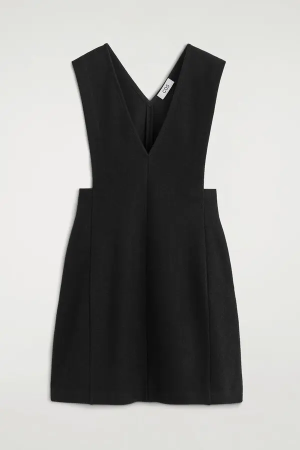 Cos Boiled Wool-blend Mini Pinafore Dress