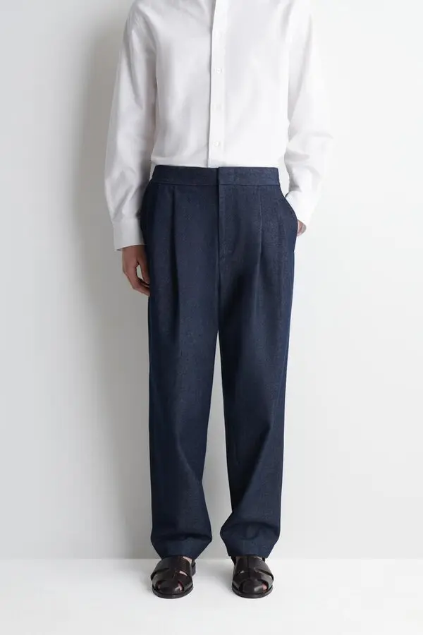 Cos Denim-effect Relaxed-fit Tapered Pants