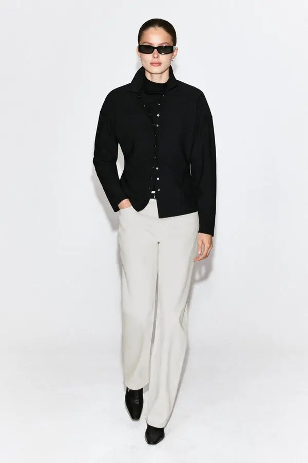 Cos Waisted Crepe-jersey Shirt