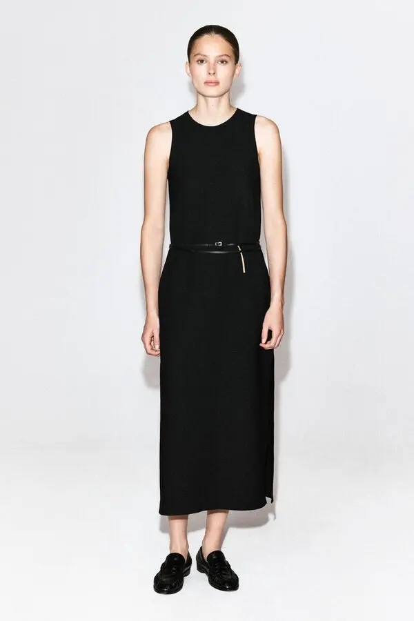 Cos Sleeveless Crepe Midi Dress