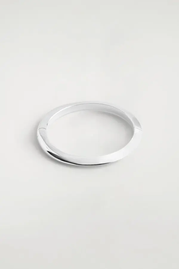 Cos Faceted Bangle - Silver-colored