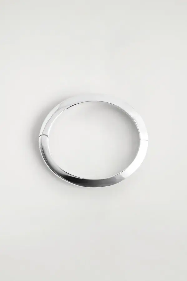 Cos Faceted Bangle - Silver-colored