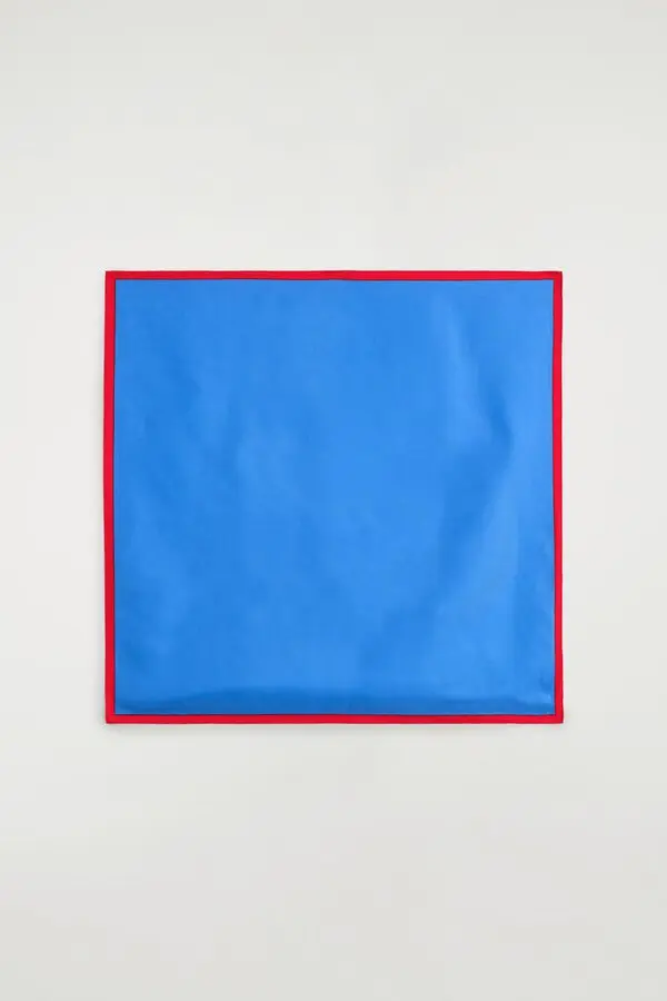 Cos Contrast-tipped Silk Scarf - Blue