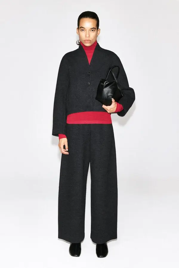 Cos Boiled Wool-blend Shawl-collar Cardigan
