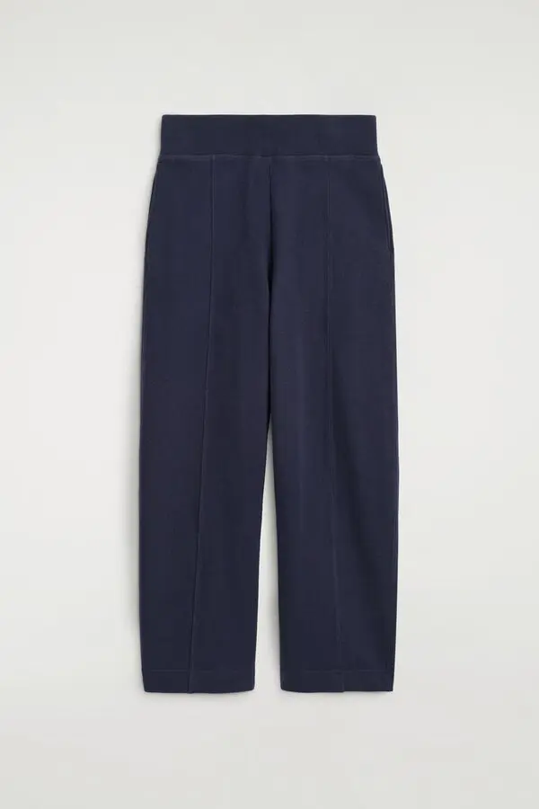 Cos Cotton Barrel-leg Joggers - Navy