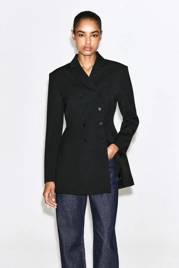 Cos Double-breasted Peplum Blazer