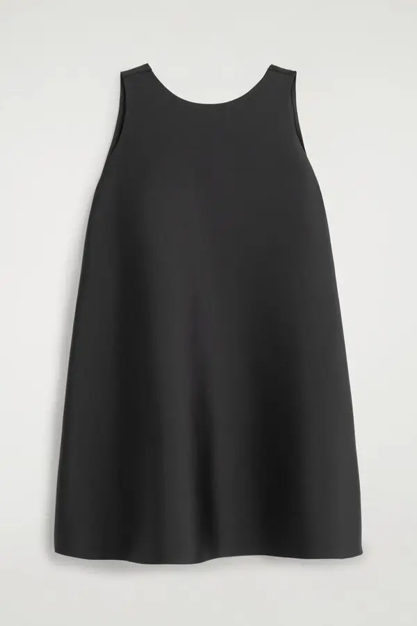 Cos Scuba A-line Mini Dress - Black