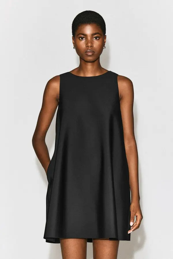 Cos Scuba A-line Mini Dress - Black