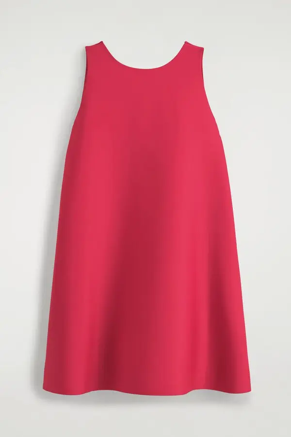 Cos Scuba A-line Mini Dress - Red