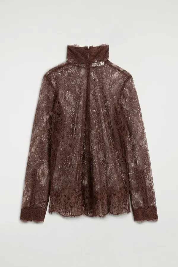 Cos Turtleneck Lace Top