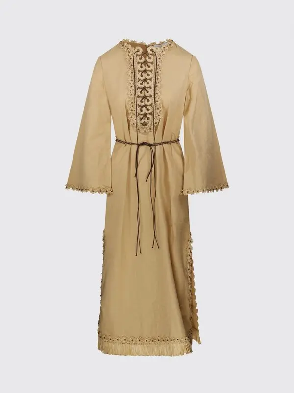 Zimmermann Mahon Embroidered Cotton Midi Tunic With Kimono Sleeves