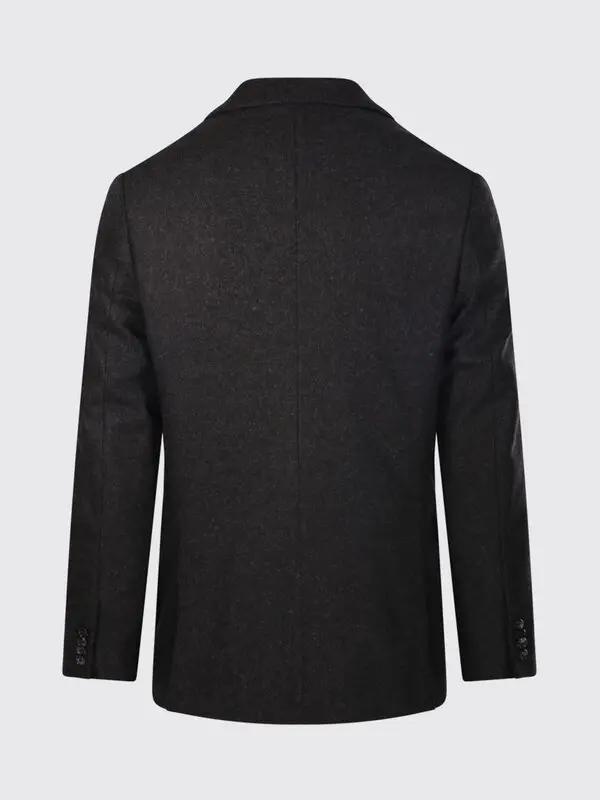 Emporio Armani Double-breasted Short Coat In Wool Blend