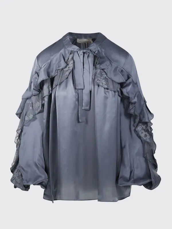Zimmermann Ruffled Lace Shirt - Blue