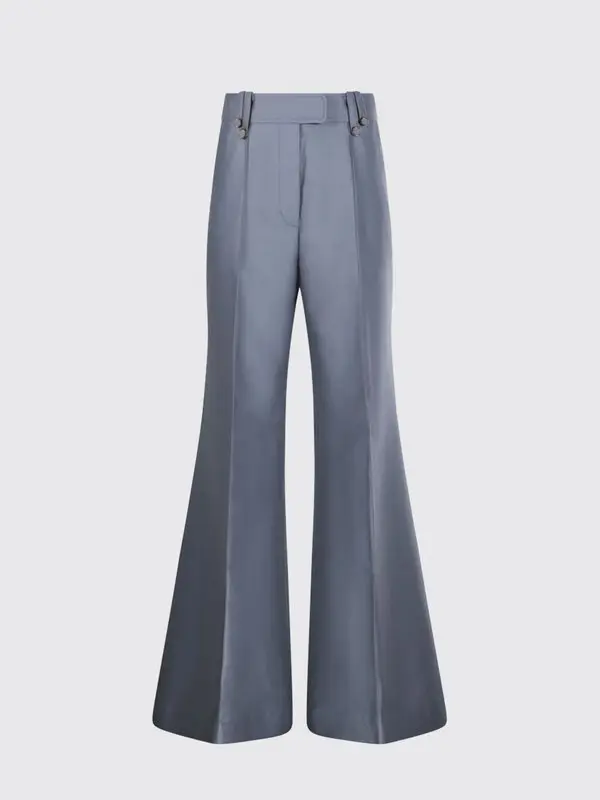 Zimmermann Valiant High-waisted Flared Trousers In Wool And Silk Blend - Blue