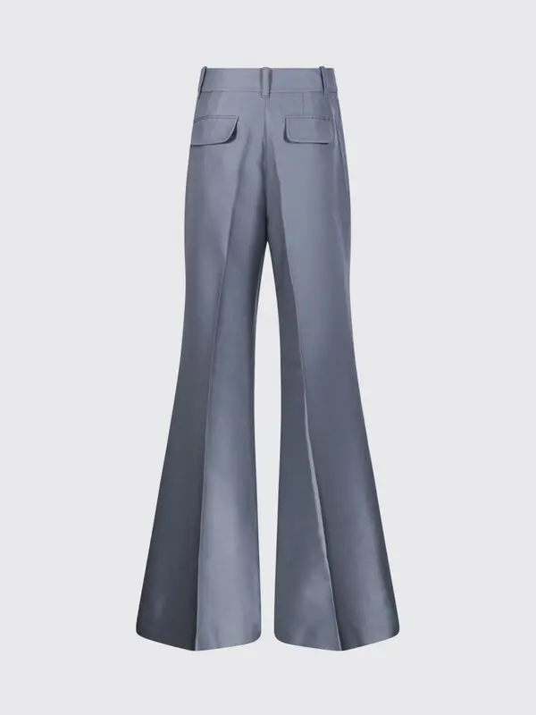 Zimmermann Valiant High-waisted Flared Trousers In Wool And Silk Blend - Blue