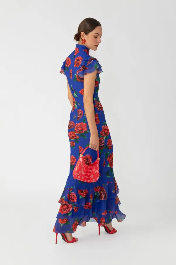 SAU LEE Gemma Rosa Maxi Dress