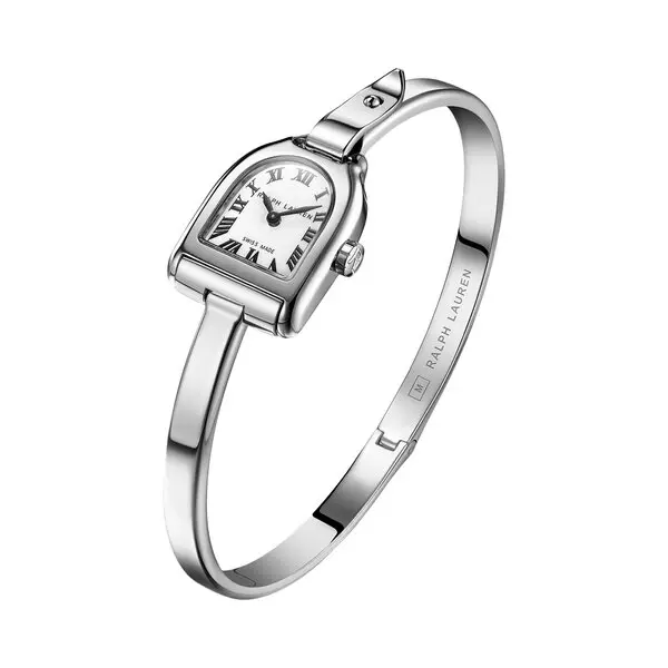 Ralph Lauren Mini Steel Watch With Bangle Bracelet