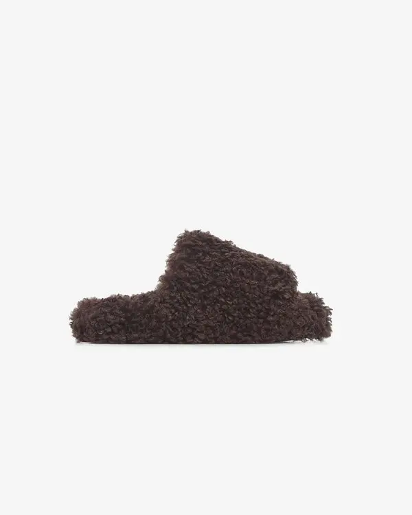 Apparis Dillon Bouclette Slide - Brown