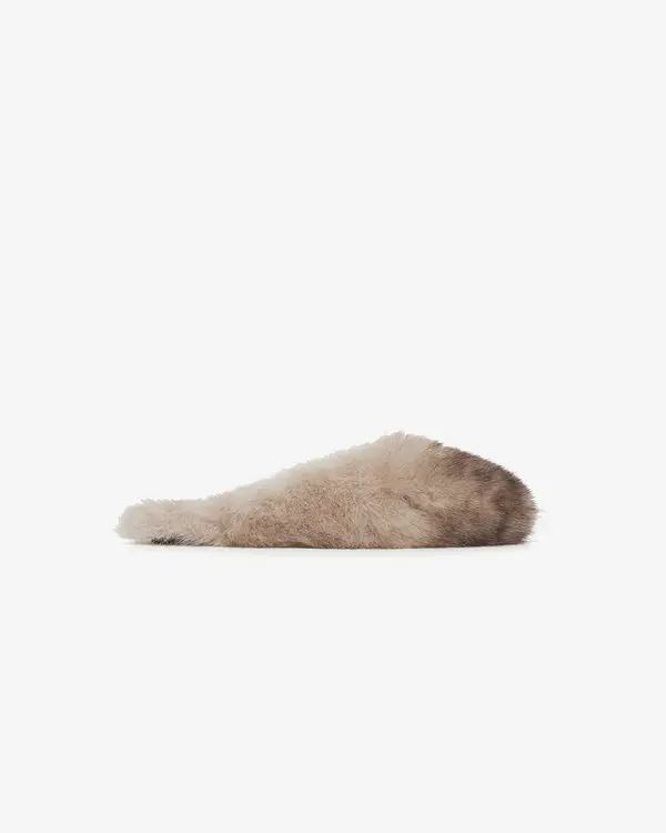 Apparis Demi Mink Mule Slipper - Grey Mink
