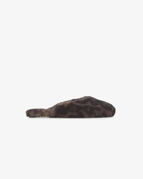 Apparis Demi Leopard Mule Slipper - Dark Leopard