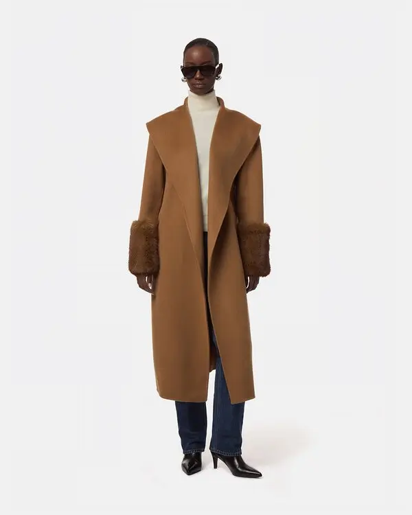 Apparis Jill Wool Coat - Camel/mink