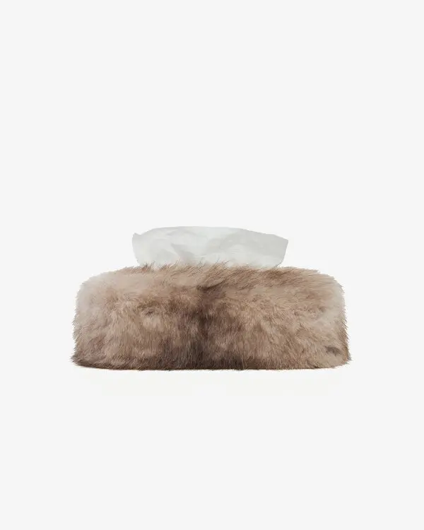 Apparis Davey Mink Long Tissue Box Cover - Grey Mink
