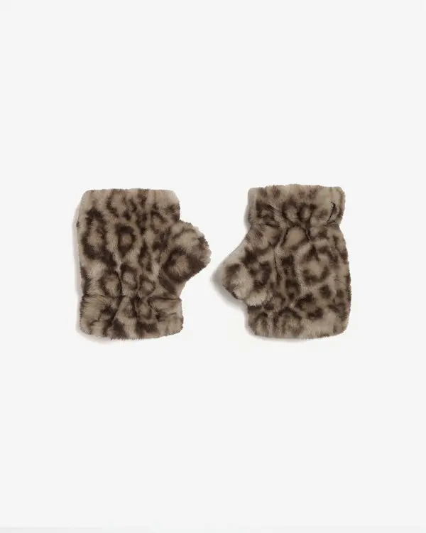 Apparis Ariel Leopard Fingerless Gloves - Light Leopard