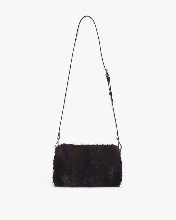 Apparis Amelia Shaved Mink Crossbody Bag - Noir/noir Multi