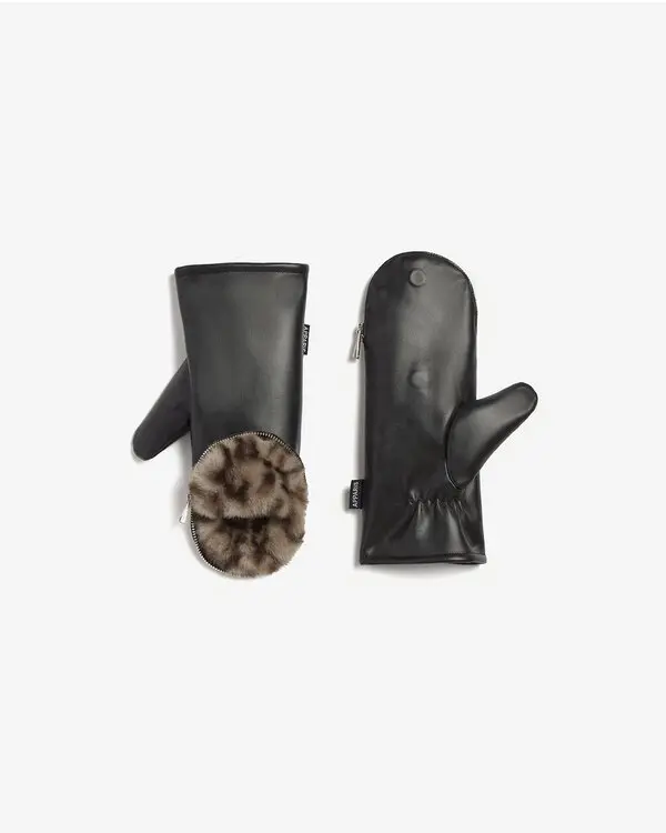 Apparis Noa Leopard Zipper Gloves - Noir/light Leopard