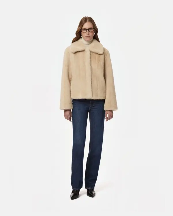 Apparis Elis Shaved Mink Coat - Latte Multi