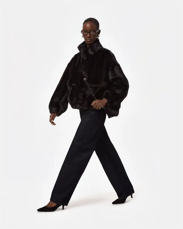 Apparis Iris Shaved Mink Bomber