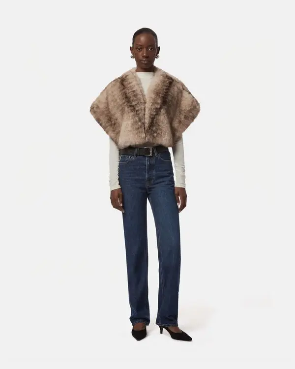 Apparis Devin Mink Shrug - Grey Mink