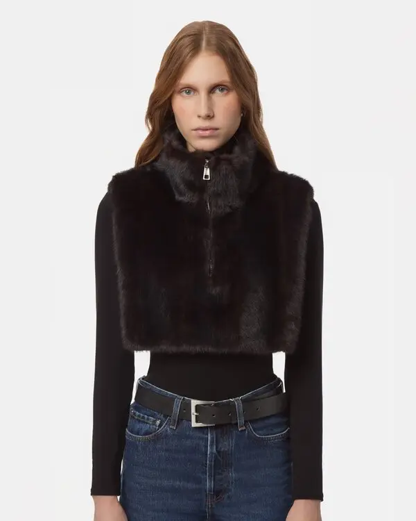 Apparis Jamie Shaved Mink Dickey - Noir Multi