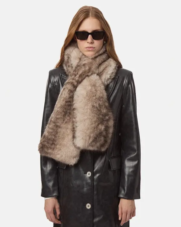 Apparis Kai Mink Scarf - Grey Mink