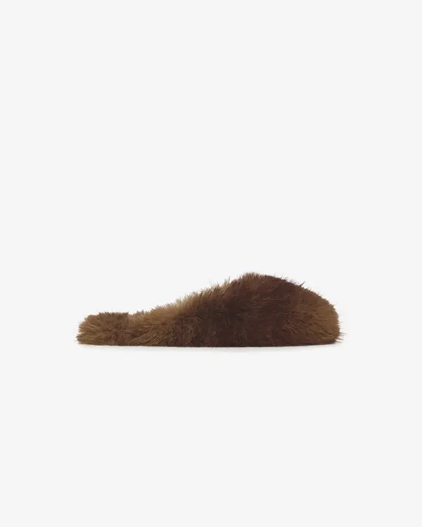 Apparis Demi Mule Slipper - Mink