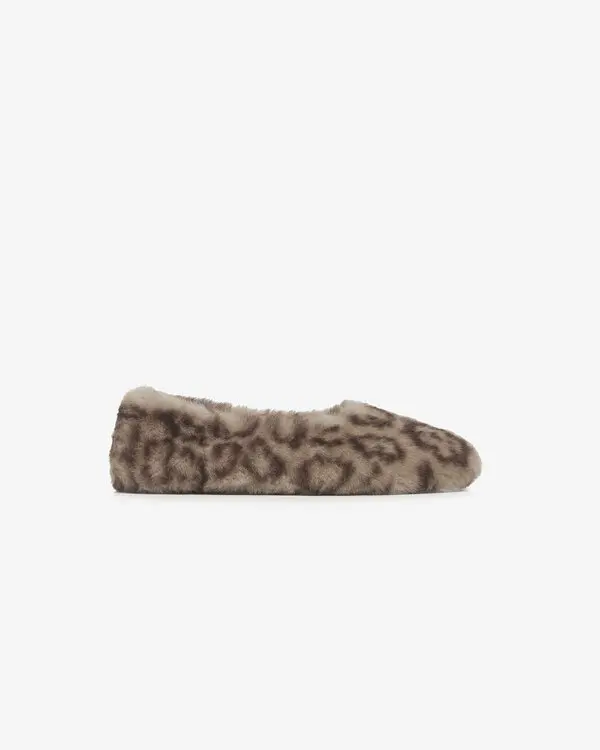 Apparis Magda Leopard Flat Slipper - Light Leopard