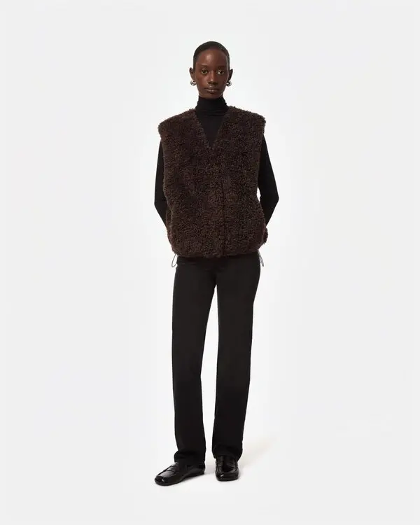 Apparis Lyle Bouclette Vest - Brown