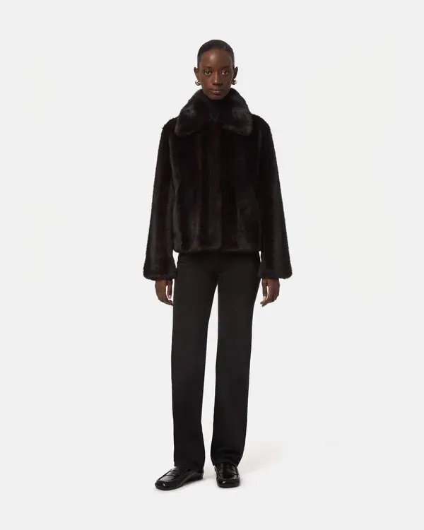 Apparis Elis Shaved Mink Coat - Noir Multi